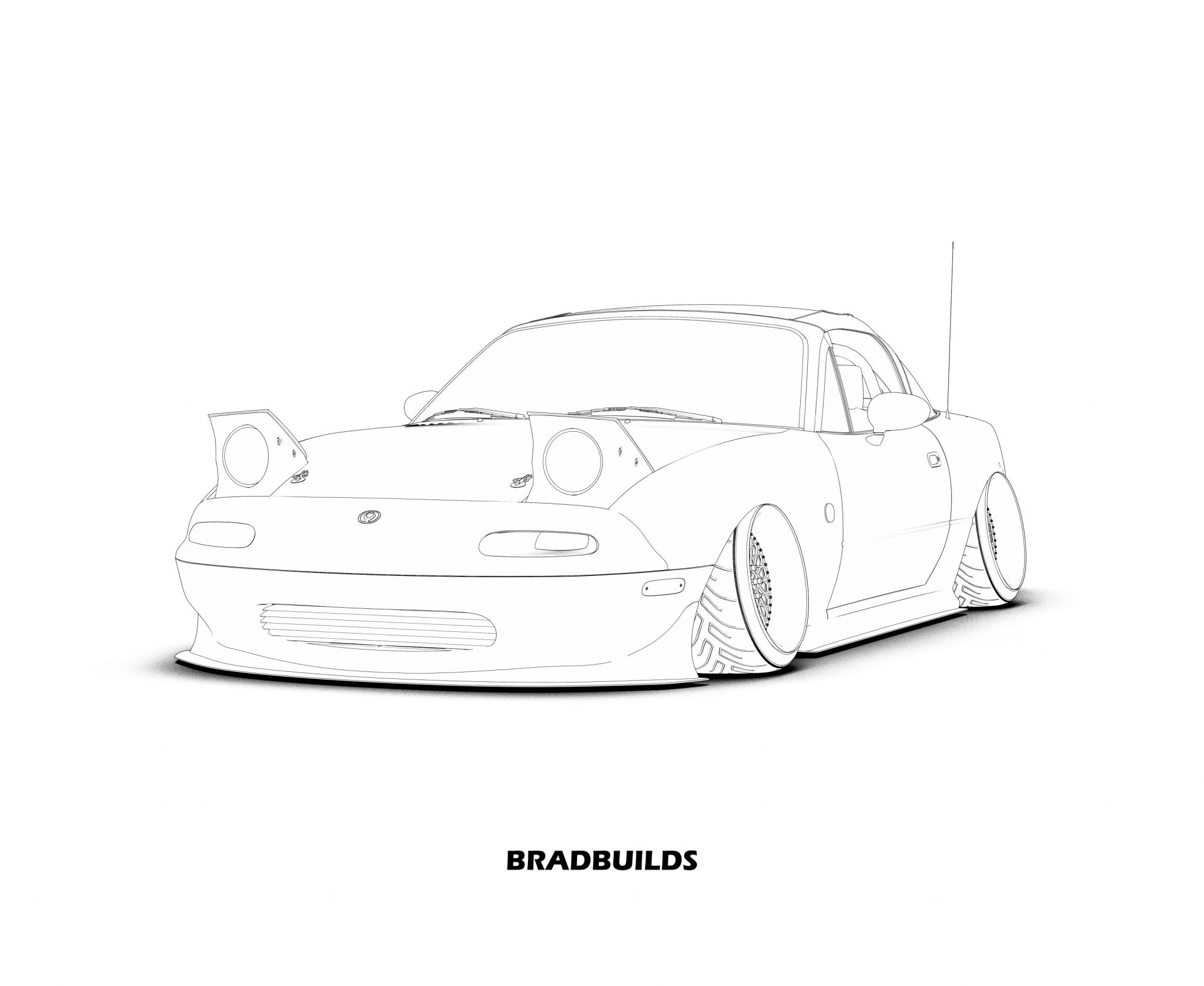 Miata Coloring Page Coloring Pages